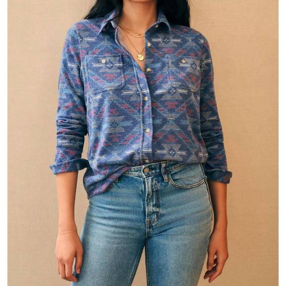 Faherty | Tops | New Faherty Legend Sweater Shirt In Western Jewel ...